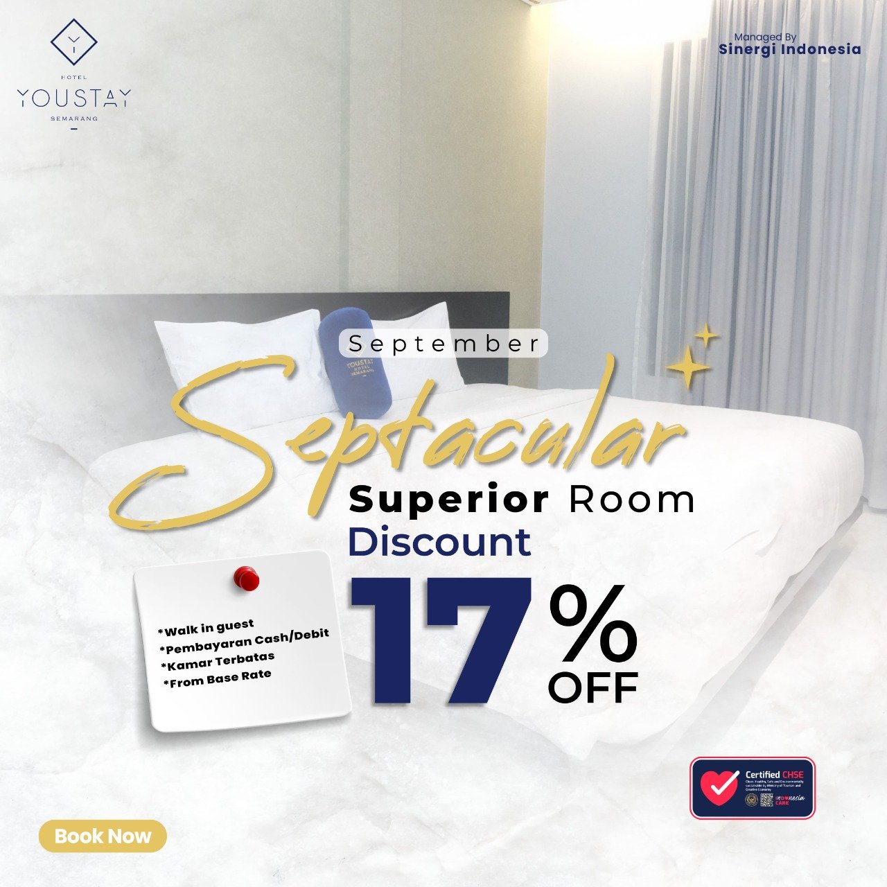 Promo Youstay SEPTACULER, Superior Room Discount 17%.